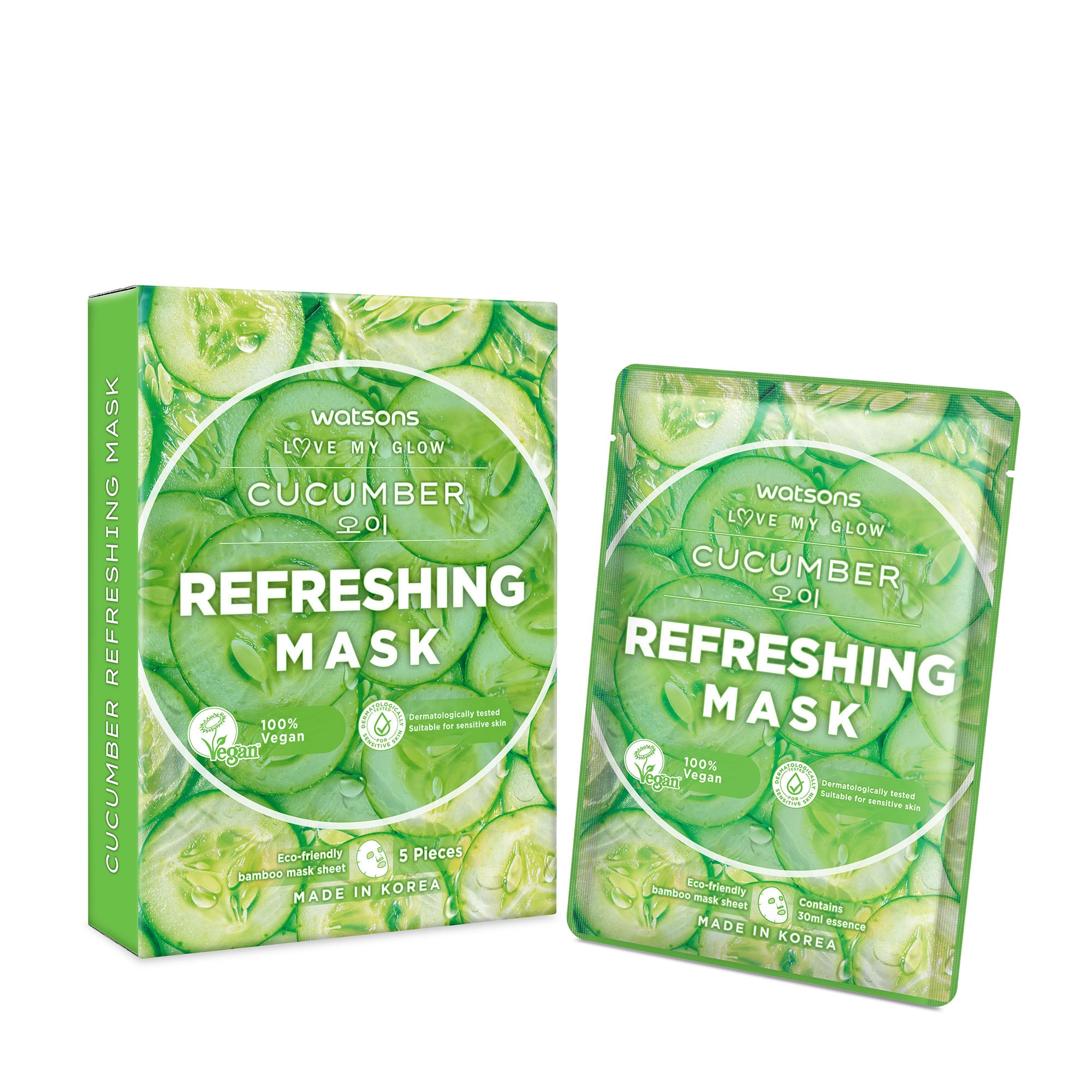 Shop Cucumber Refreshing Mask 5pcs | Watsons UAE