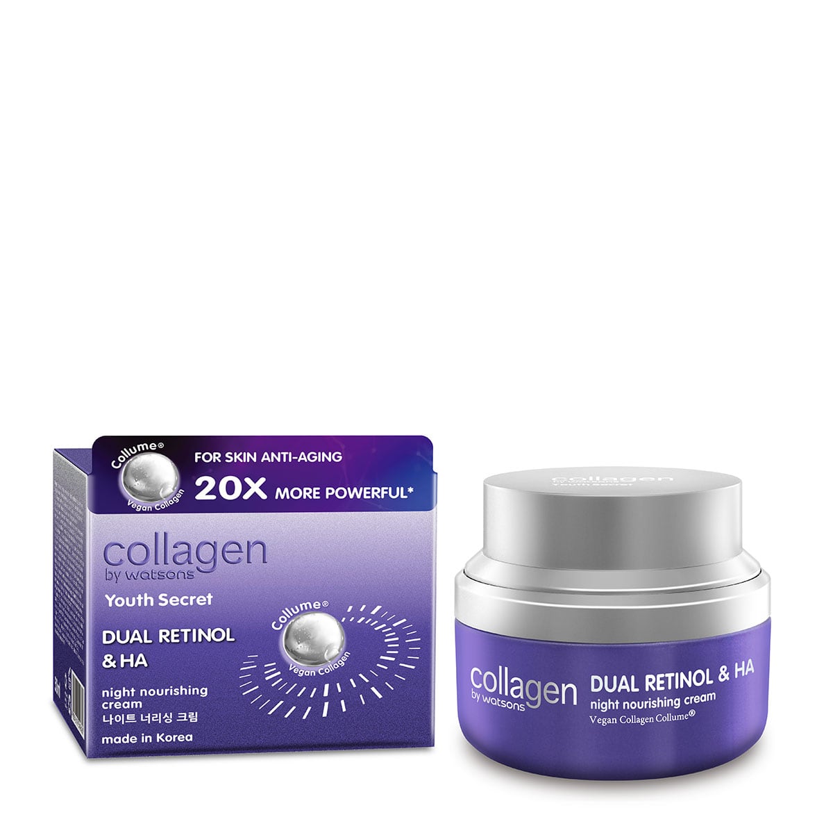 Buy Collagen By Watsons Youth Secret Dual Retinol & HA Night Nourishing ...