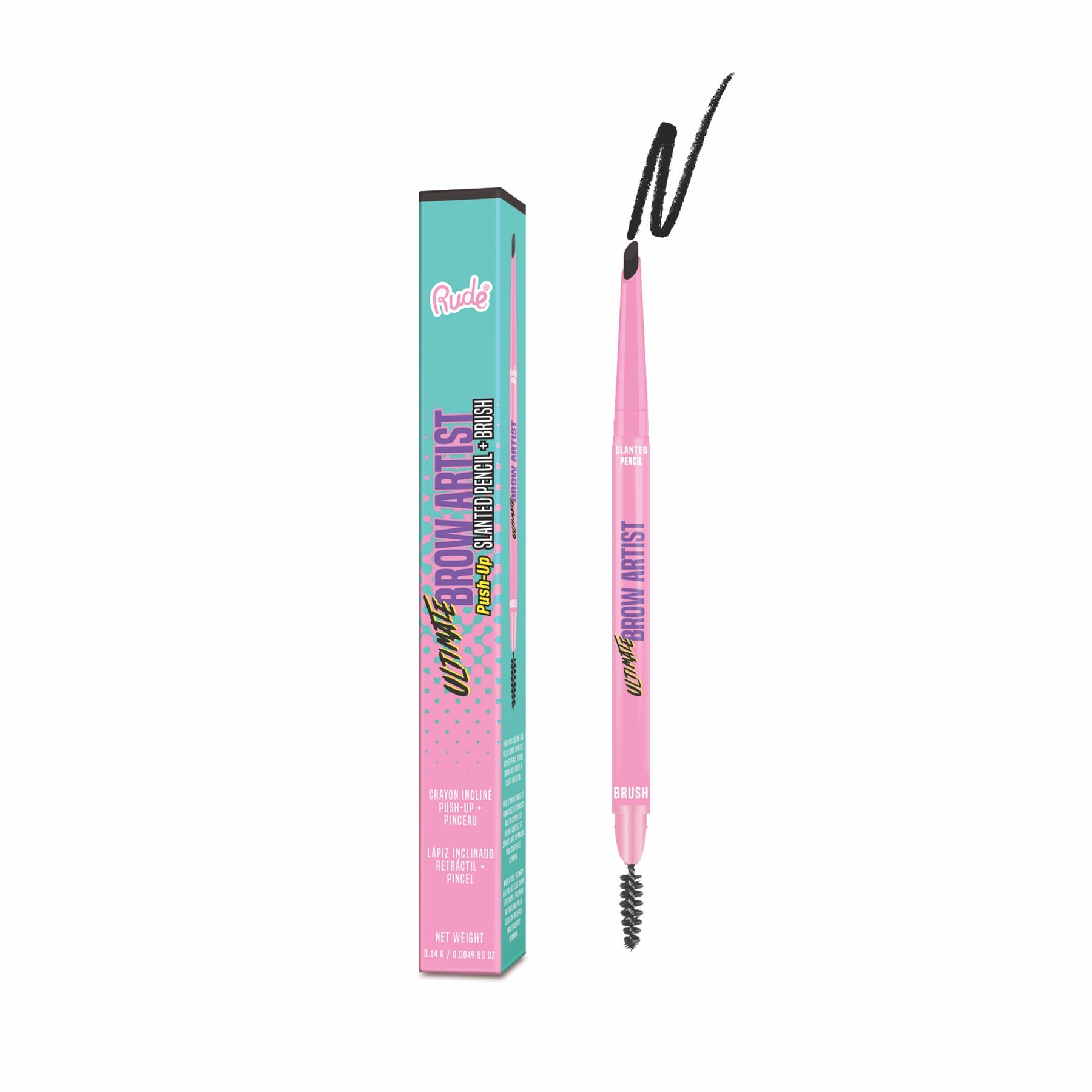 Rude Ultimate Brow Artist - Push-up Slanted Pencil & Brush – Watsons