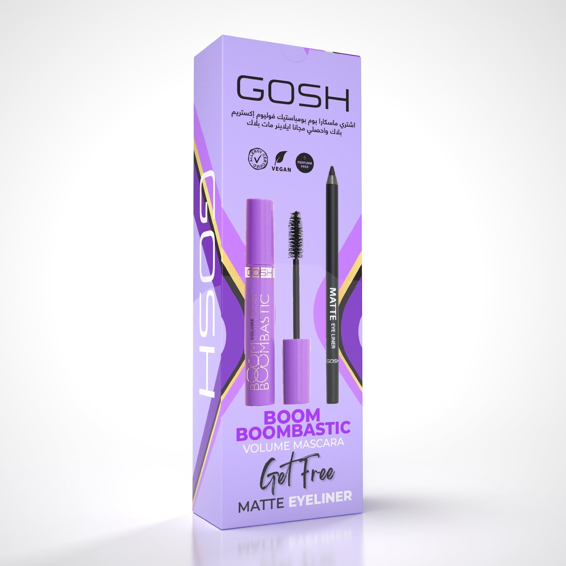 Gosh Boom Boombastic Volume Mascara 001 Extreme Black + Free Matte Eye ...