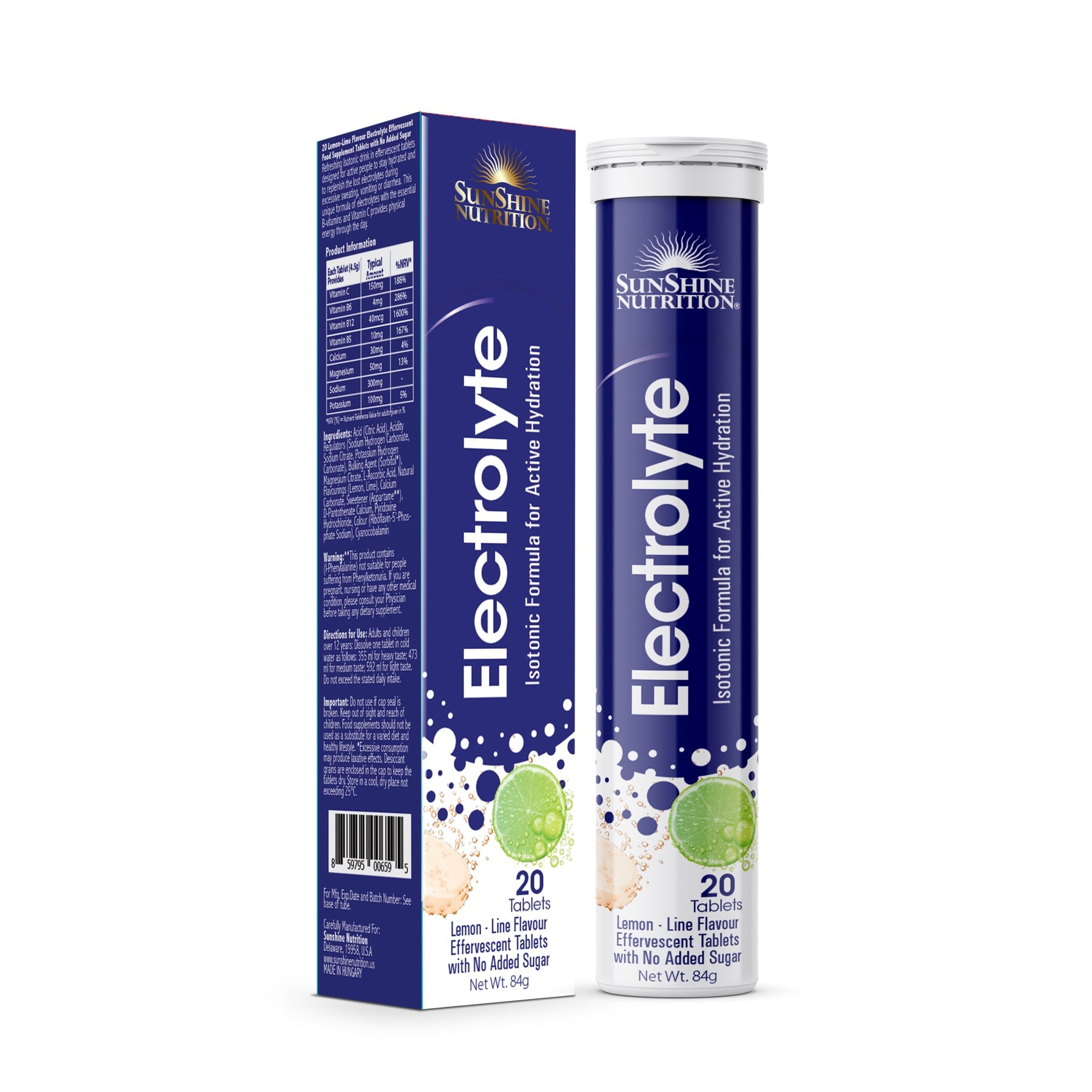 Sunshine Nutrition Isotonic Electrolyte Effervescent 20 Tablets – Watsons