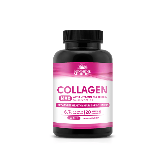 Sunshine Nutrition Collagen Max With Vitamine C&E Biotin 120 Tablets ...