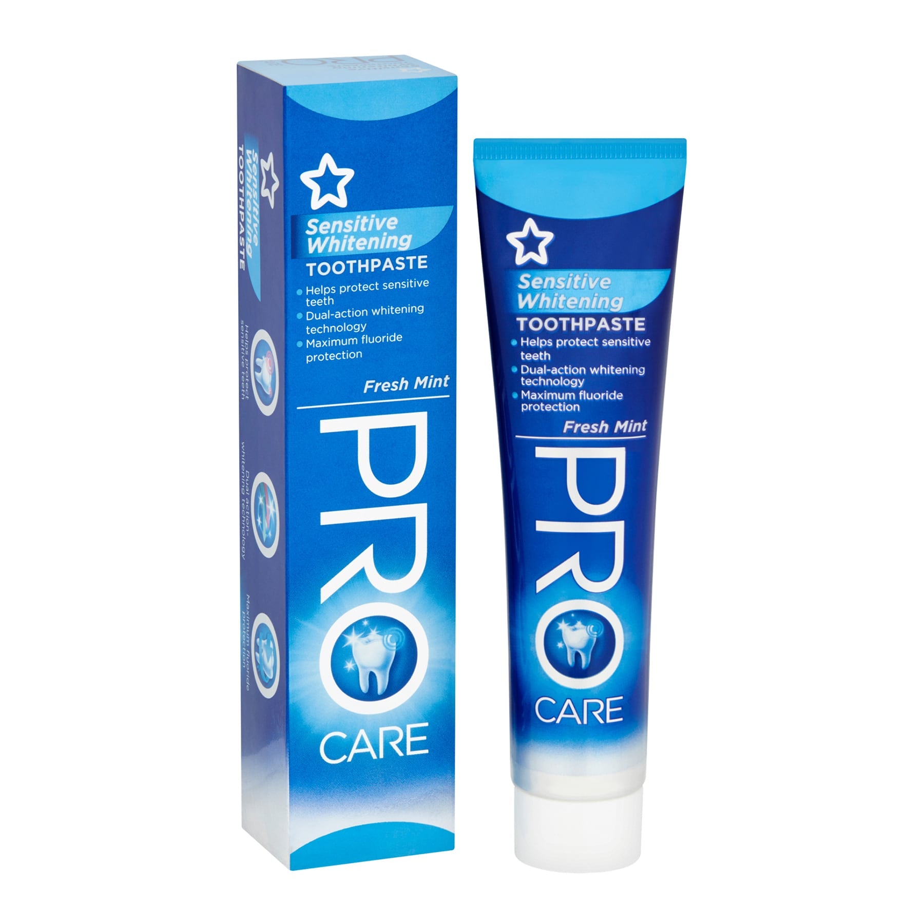 Buy Superdrug Pro Care Sensitive Whitening Toothpaste Fresh Mint 25ml ...