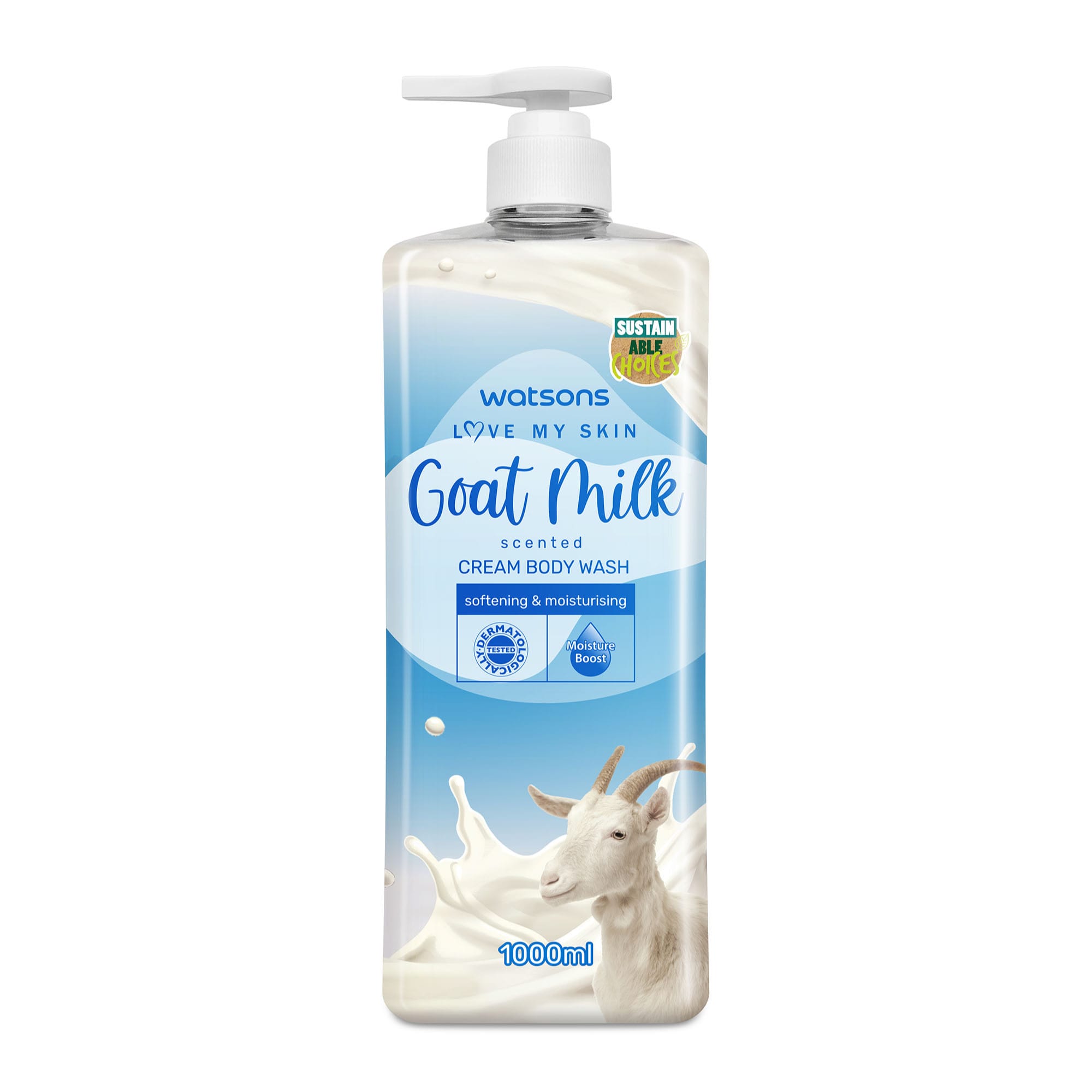 Buy Watsons Goat Milk Scented Cream Body Wash 1000ml | Watsons
